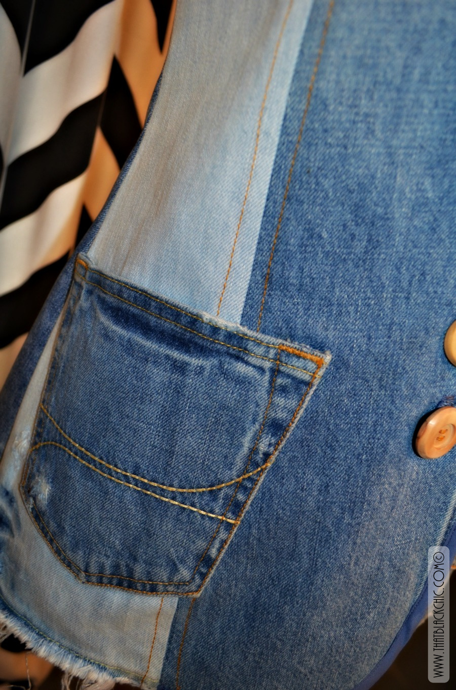 2 OF MY LATEST DENIM RE-FASHION PROJECTS! [DIY sewing] | That Black Chic