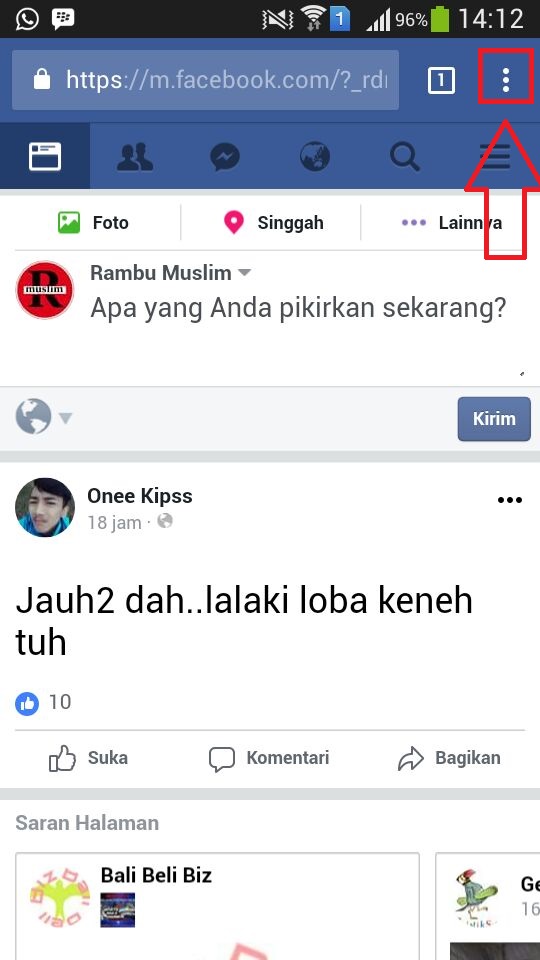 Cara Mengganti Tampilan Facebook Android Menjadi Versi PCKomputer ...