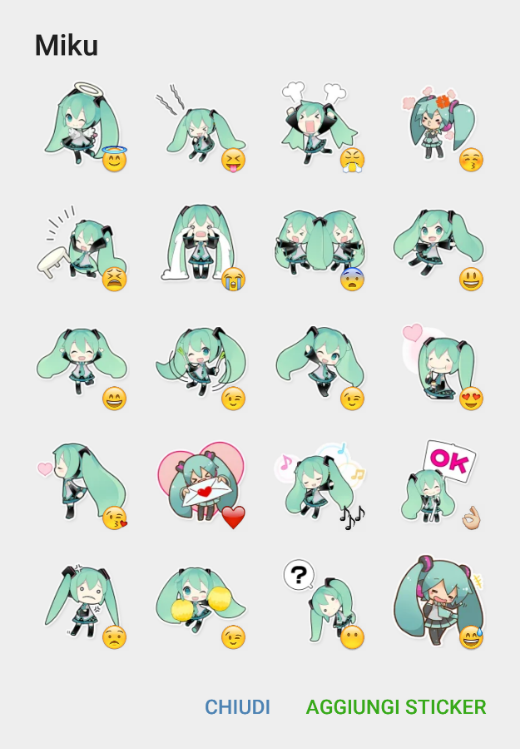 Hatsune Miku sticker pack | STICKERS PARA TELEGRAM