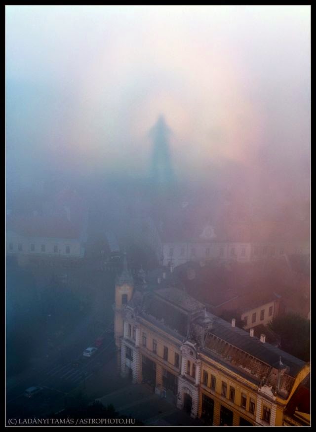 City of Veszprem in Hungary haunted by Mysterious Ghost Figure in the Sky