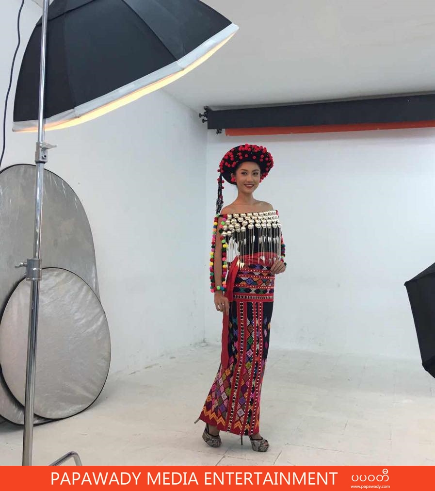 Lu Lu Aung Looks So Cute In Kachin Traditional Fashion Dress