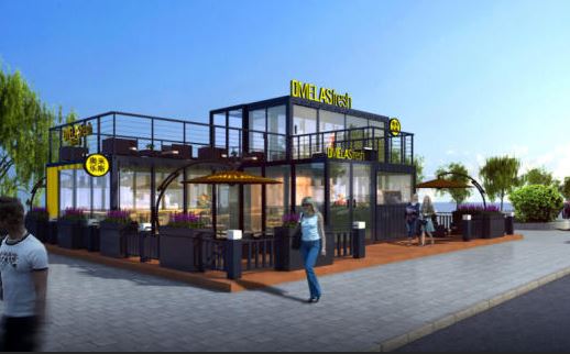 Pop Up Container Cafe Design - Container Design Ideas For Small Business
