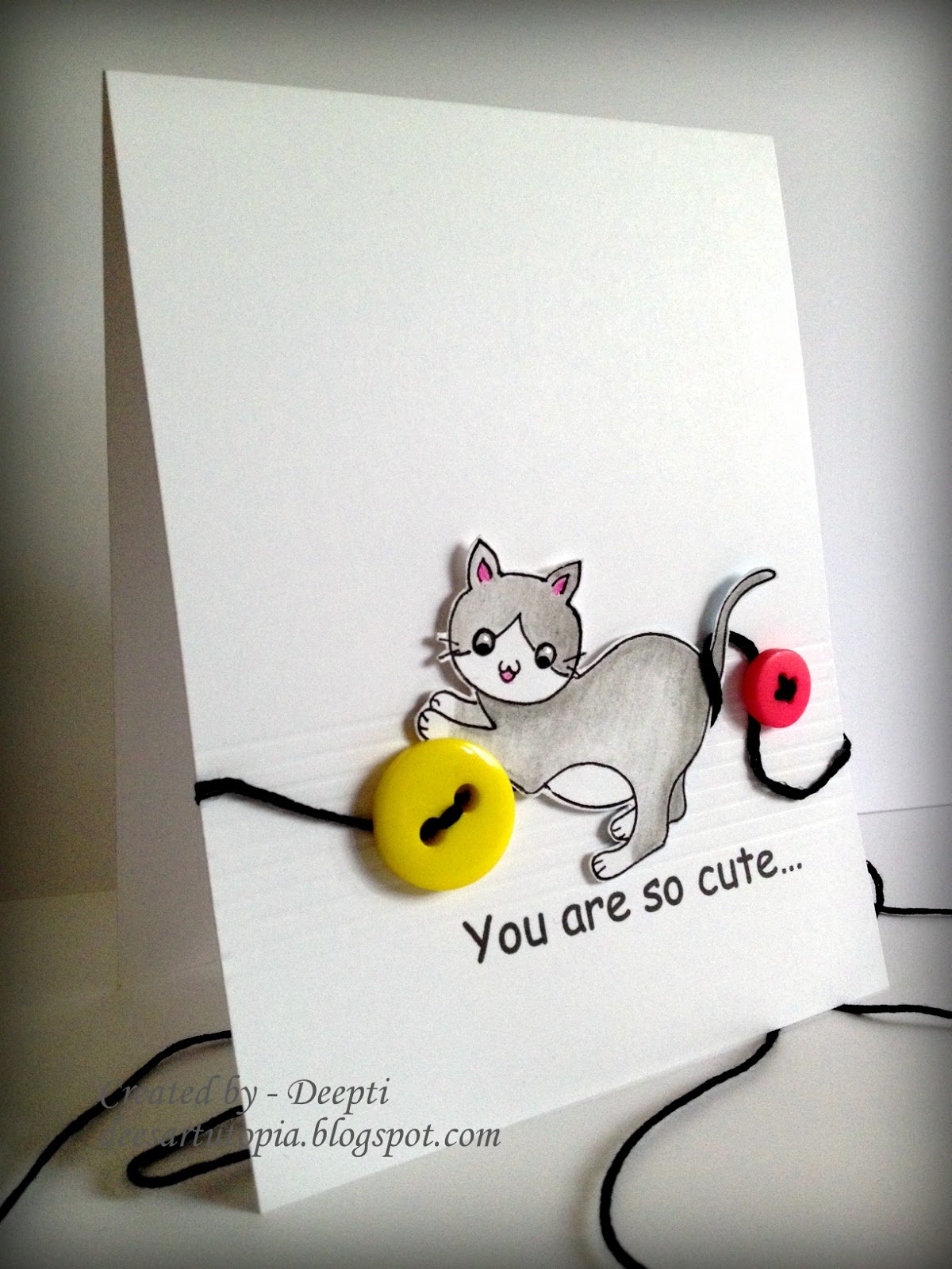 Dee's Art Utopia: A cute card and a floral card...