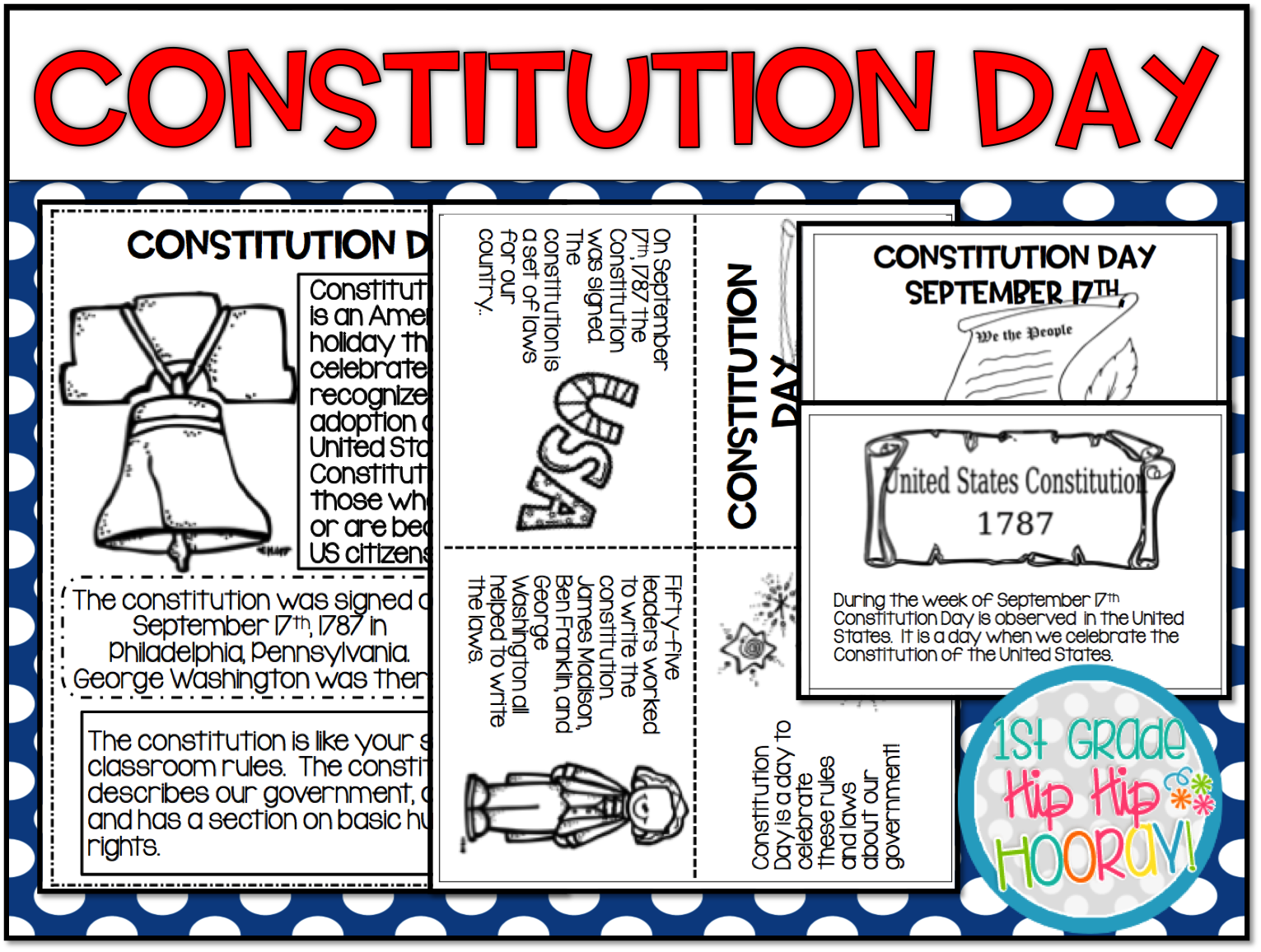 1st Grade Hip Hip Hooray!: Constitution Day! September 17th