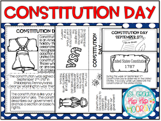 1st Grade Hip Hip Hooray!: Constitution Day! September 17th