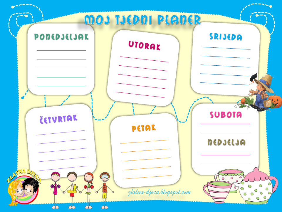 Zlatna djeca: Tjedni planeri