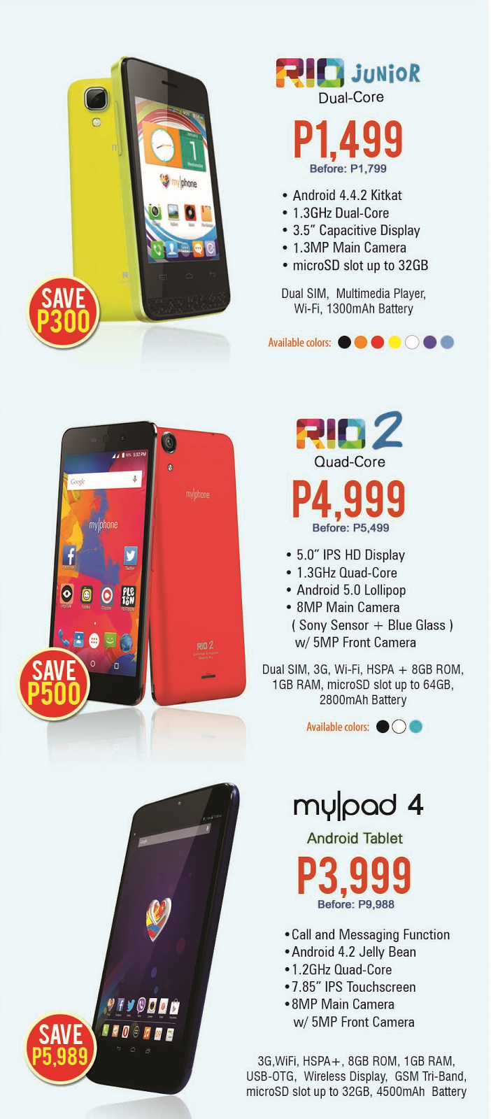MyPhone Releases Price List and Store Locations for the Nationwide Rio ...