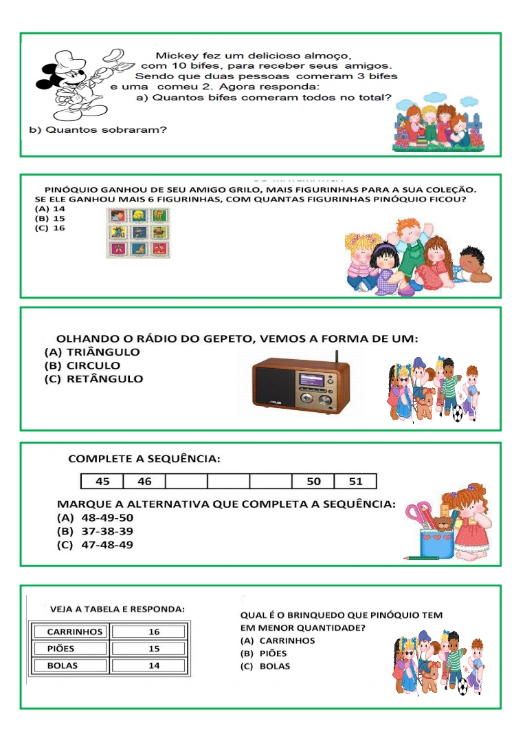 Desafios matemáticos ~ Atividades Escolares