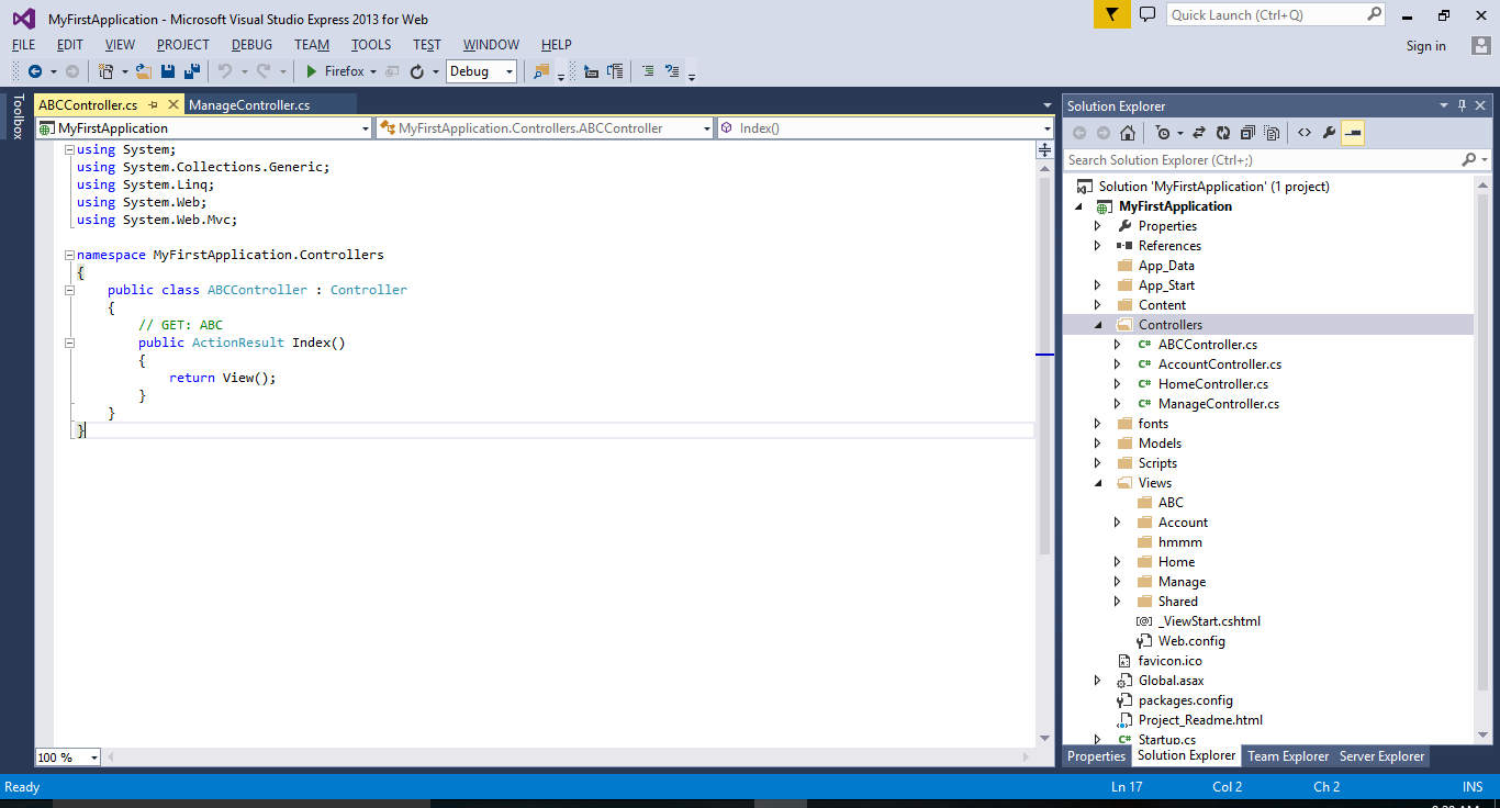 Adding Controller, Model and View in ASP.NET MVC Adding Controller, Model and View in ASP.NET MVC