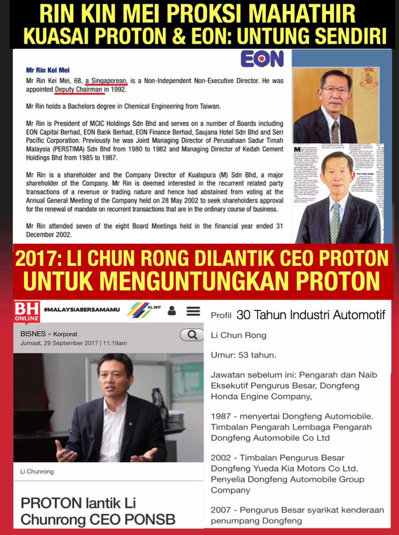 Taipingmali : *PROTON: CEO CINA LI CHUN RONG VS RIN KIN MEI CINA ...