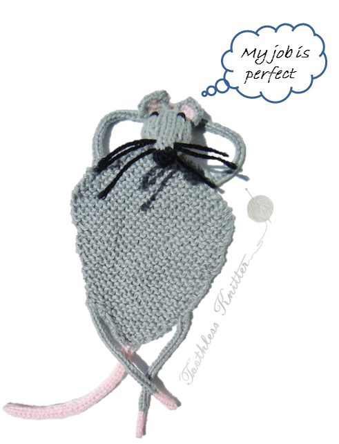 Toothless Knitter: Flat Rat Bookmark
