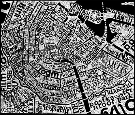 Photography and Graphics: Typographic Maps - Lino Printing