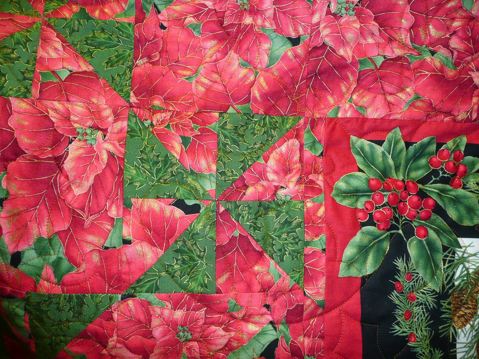 Acorn Ridge Quilting: Joyce's Christmas Panel Quilt