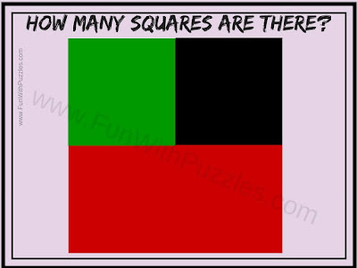 Observation Skill Test-Counting Number of Squares Puzzles