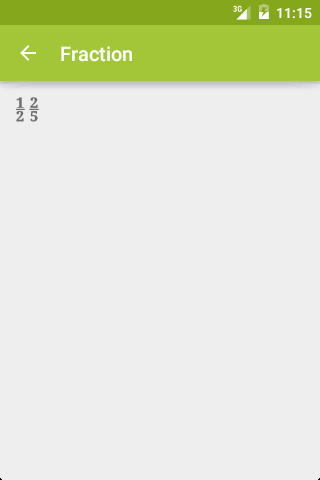 Square Island: Android Stacked Fractions