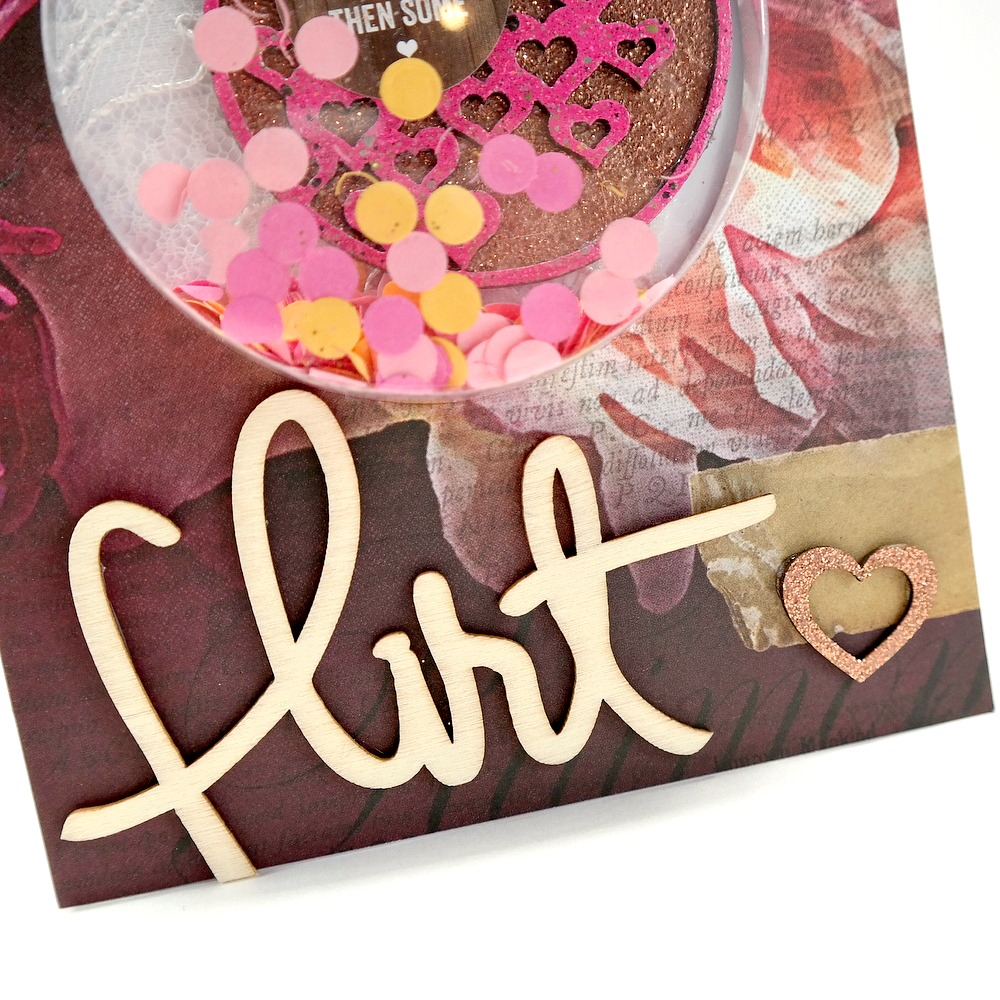 Flirt Valentine's Day Shaker Card - Creative Embellishments