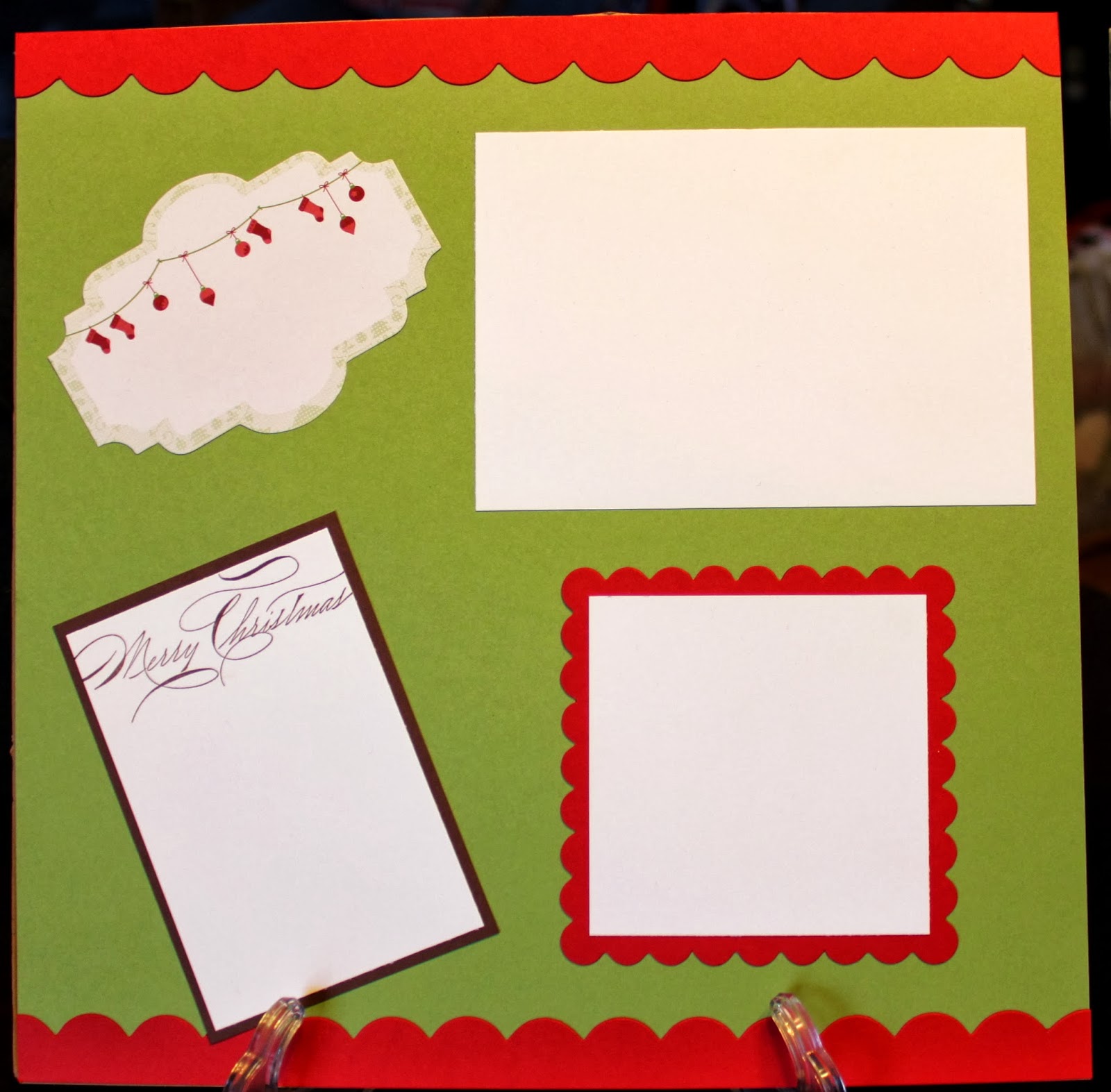 Stacy's Stampin' Spot: Clean and Simple Two Page Christmas Layout