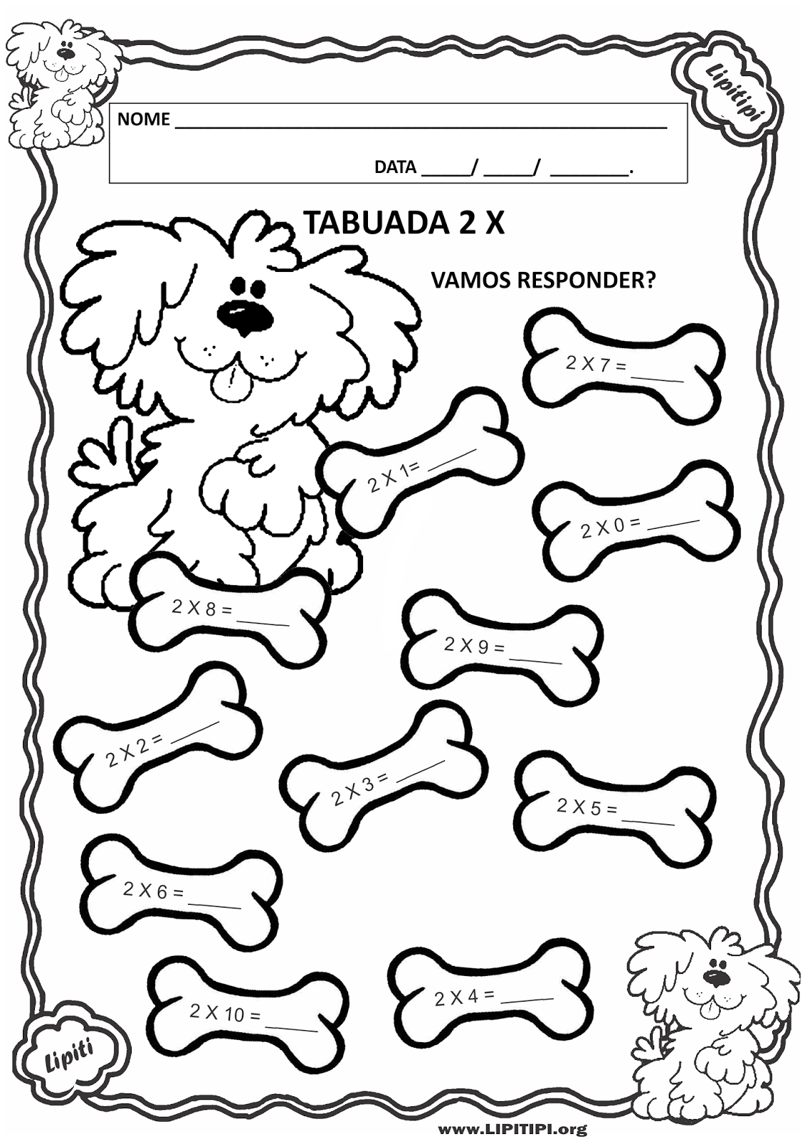 Atividades Tabuada Divertida Multiplicação | Математика в первом классе ...