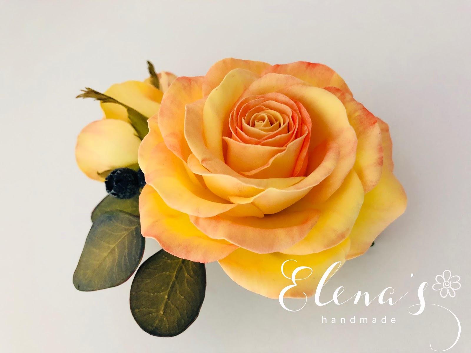 Elena's Handmade: Yellow Rose Spray