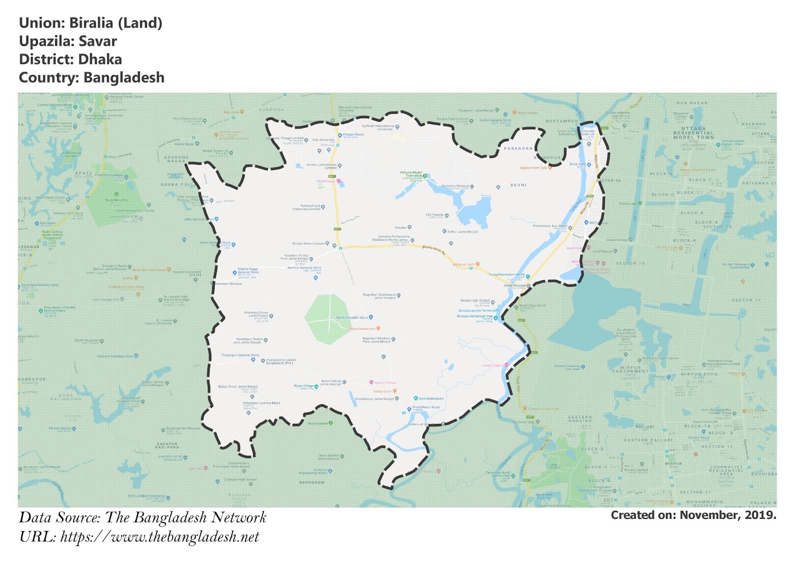 Biralia Union, Dhaka