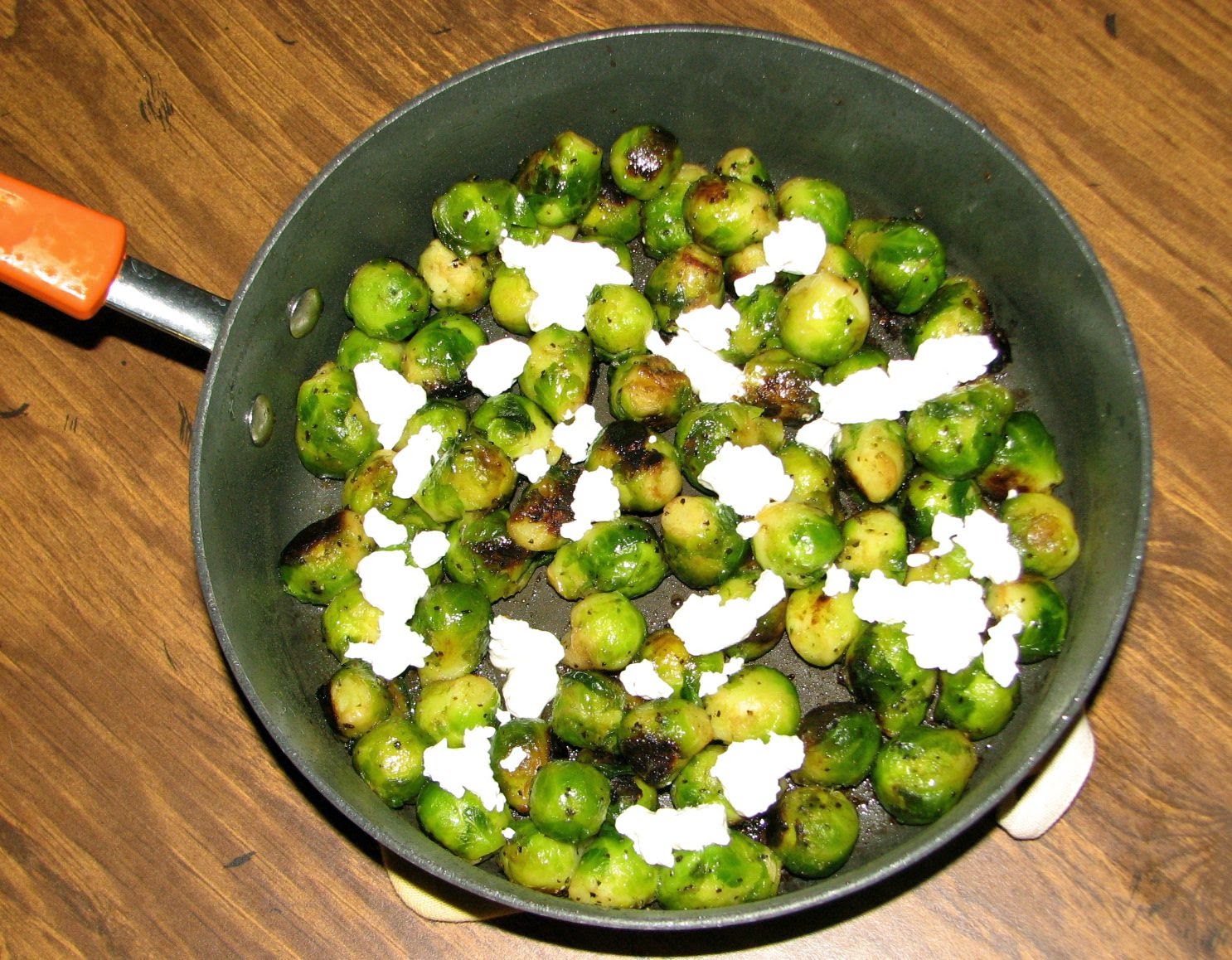 Shel's Kitchen: Brussels Sprouts with Goat Cheese and Honey