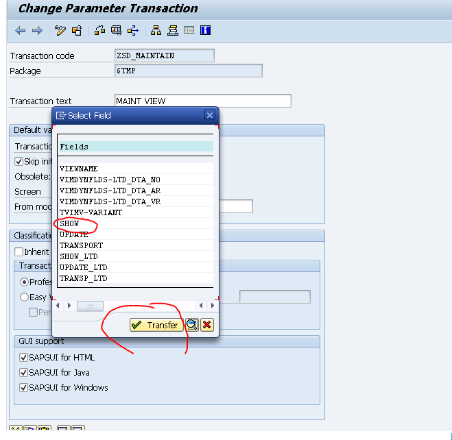 SAP TECH: Creating Transaction code for Maintenance View ( Show Mode )