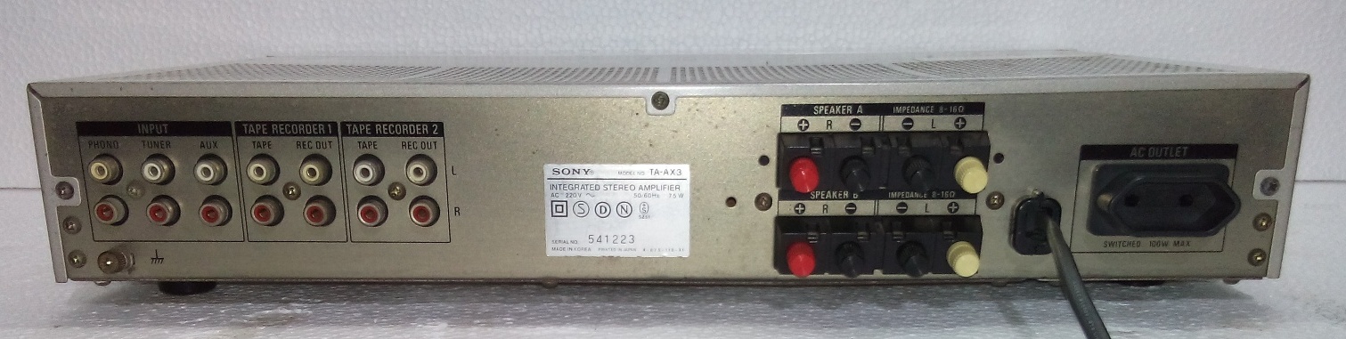 BARANG BARANG ELEKTRIK TERPAKAI DAN RARE: Amplifier Integrated SONY TA-AX3