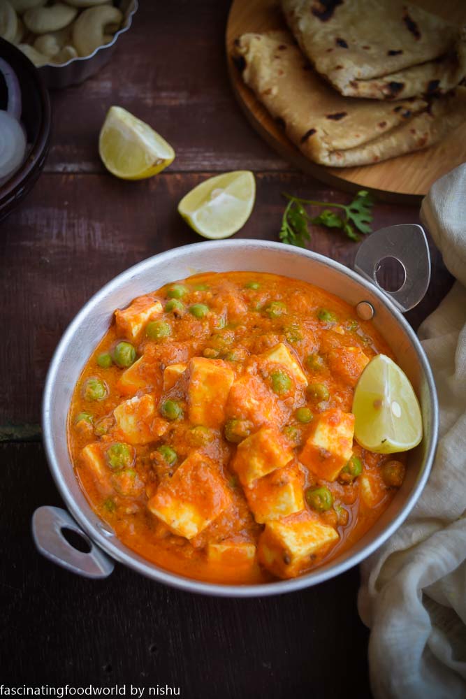Matar paneer (No onion/garlic)