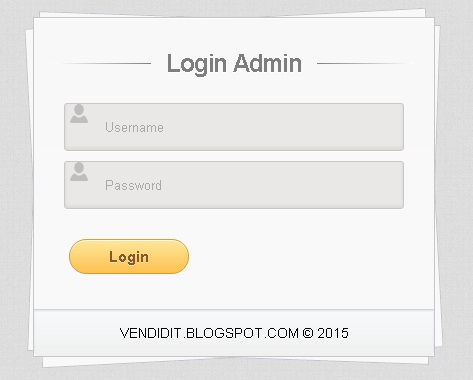 Cara Membuat Form Login Keren dengan PHP - Vendidit Blog