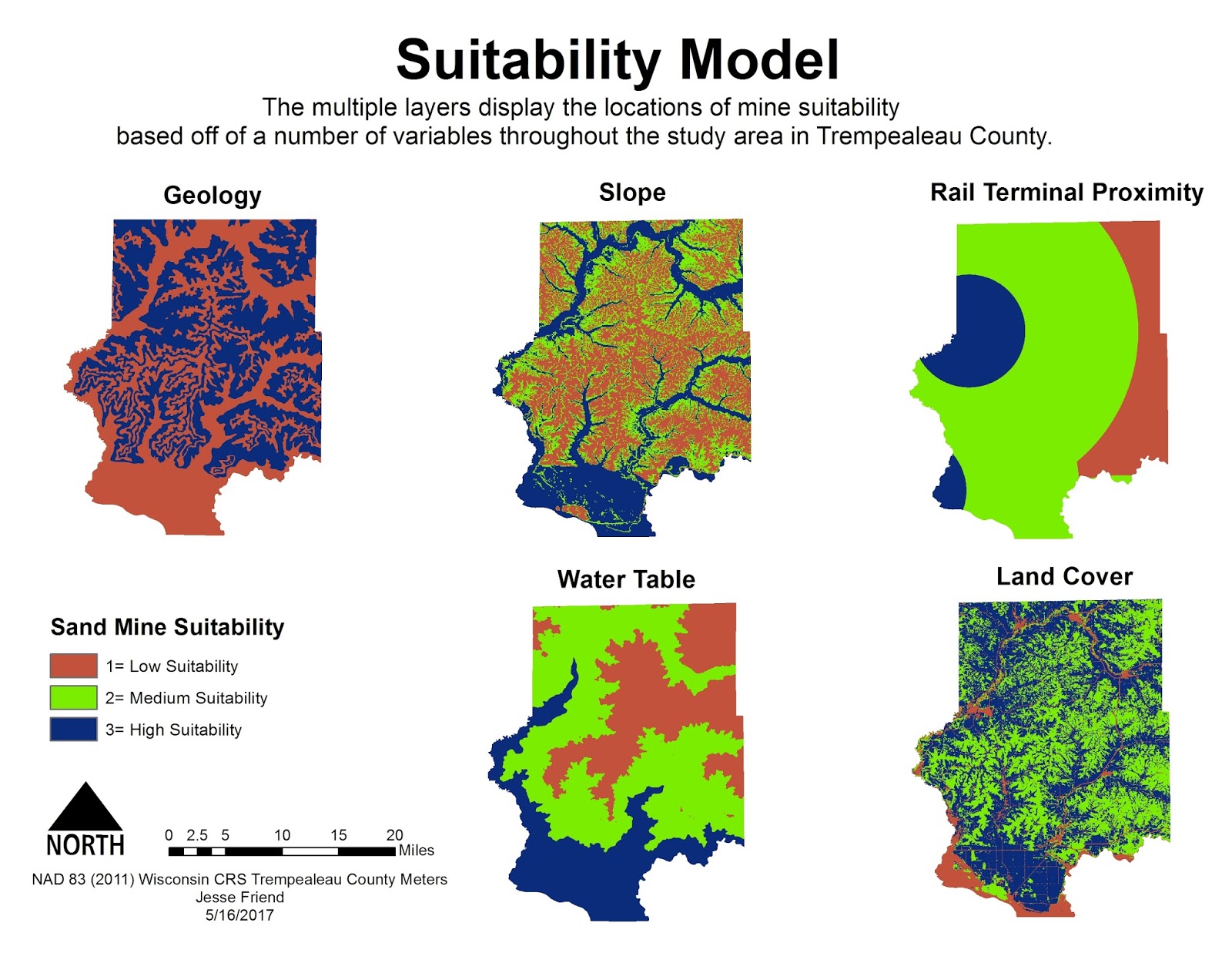 Suitability and Community Risk Modeling Using Raster Analysis