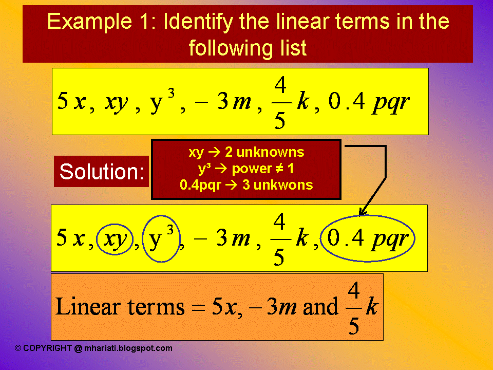Linear Term