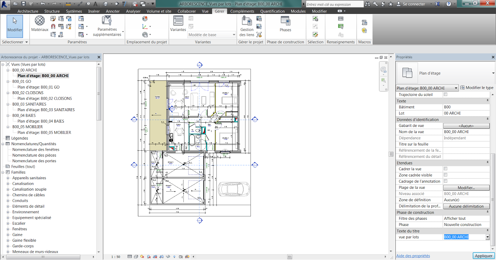 Revit-Mémo: Revit 2014_Organisation de l'arborescence, tri par lots