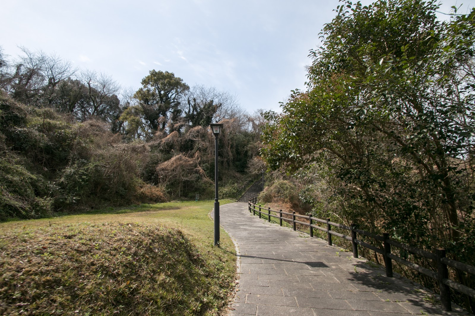 Shimotsui Castle -Castle looking down straight and bridge- | Japan ...
