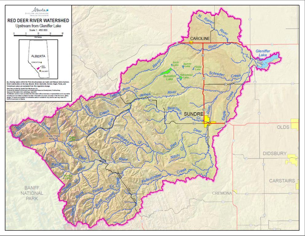 Bow River Shuttles: Red Deer River Oil Spill & Fishery Restriction