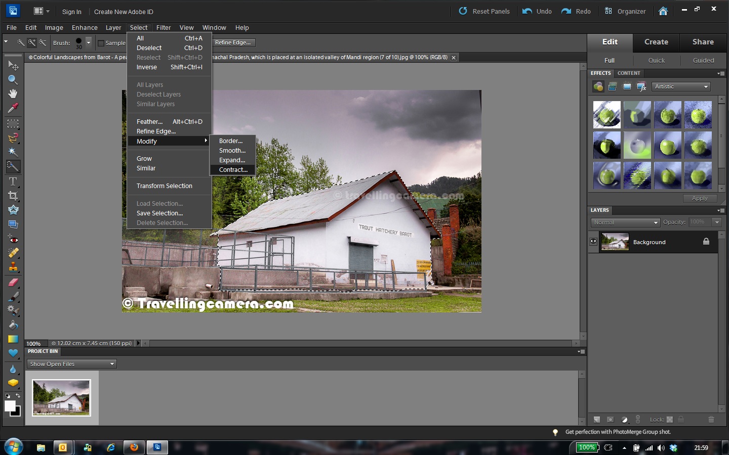 How to do Feathering inside a Selection in Editor of Adobe Photoshop ...