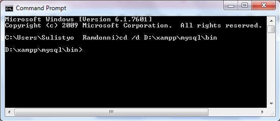 All about knowledge: Cara koneksi Mysql dari Command Prompt (CMD)