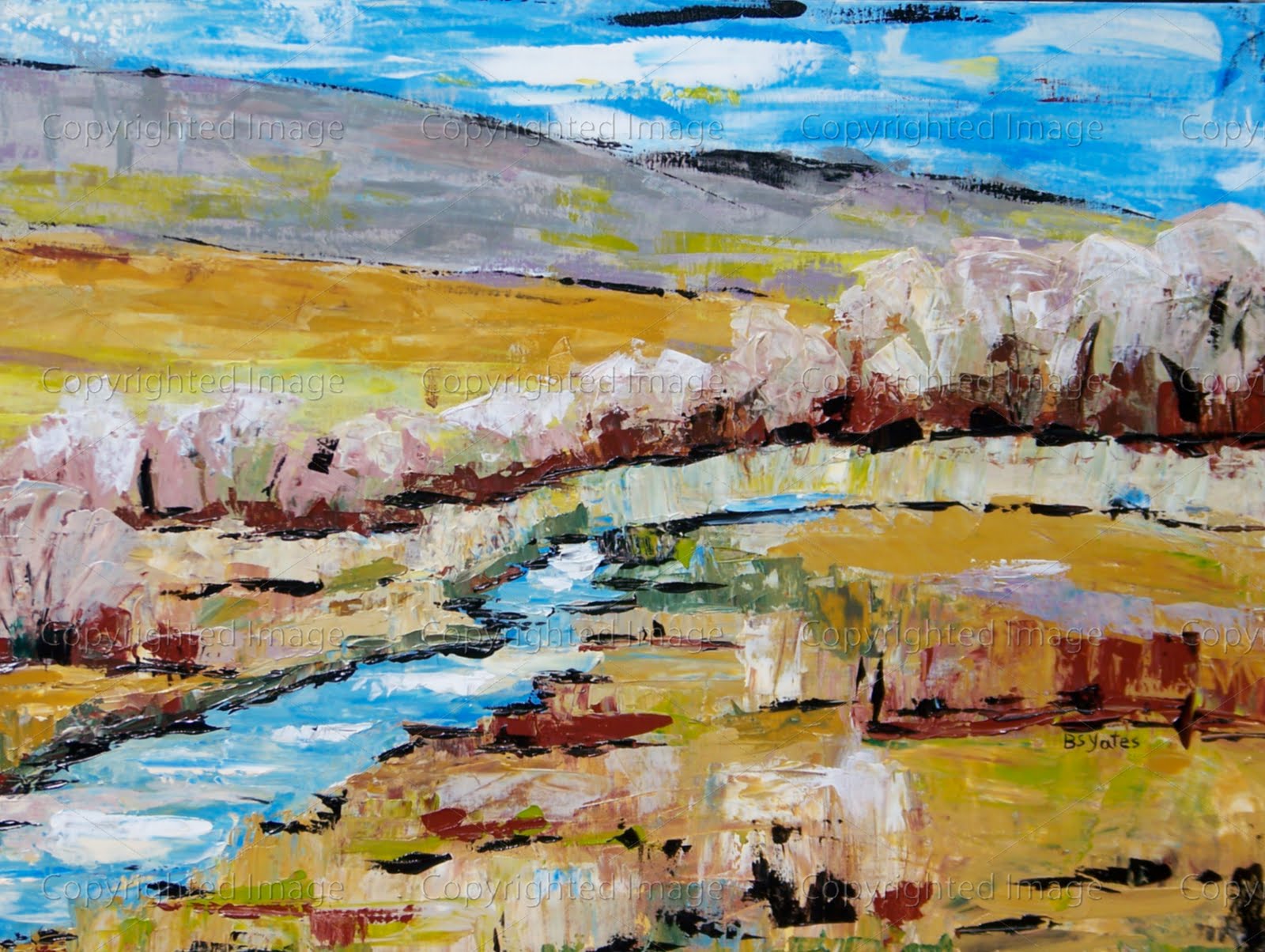 BSYates Art, a sometimes, daily painting journal: Abstract landscape by ...