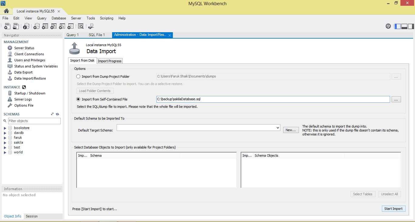 Data Export and Import using MySQL Workbench - StudywithDemo