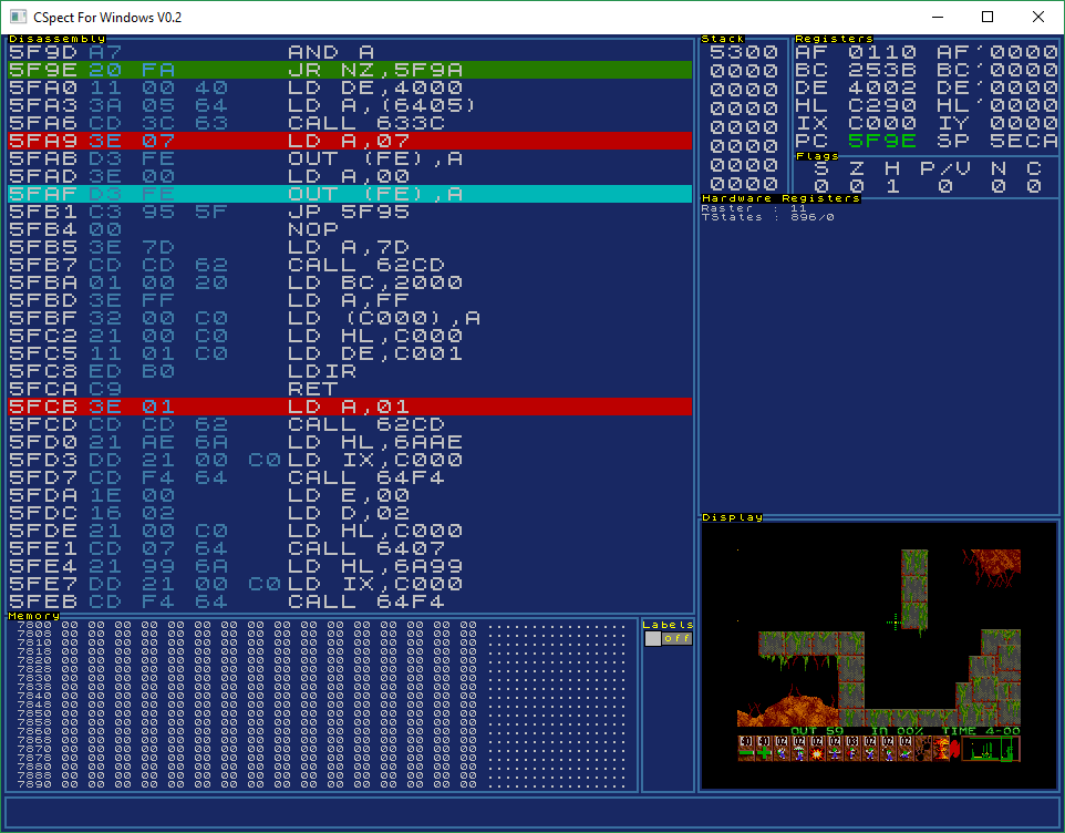 The life of a Games Programmer: New CSpect ZX Spectrum Next emulator