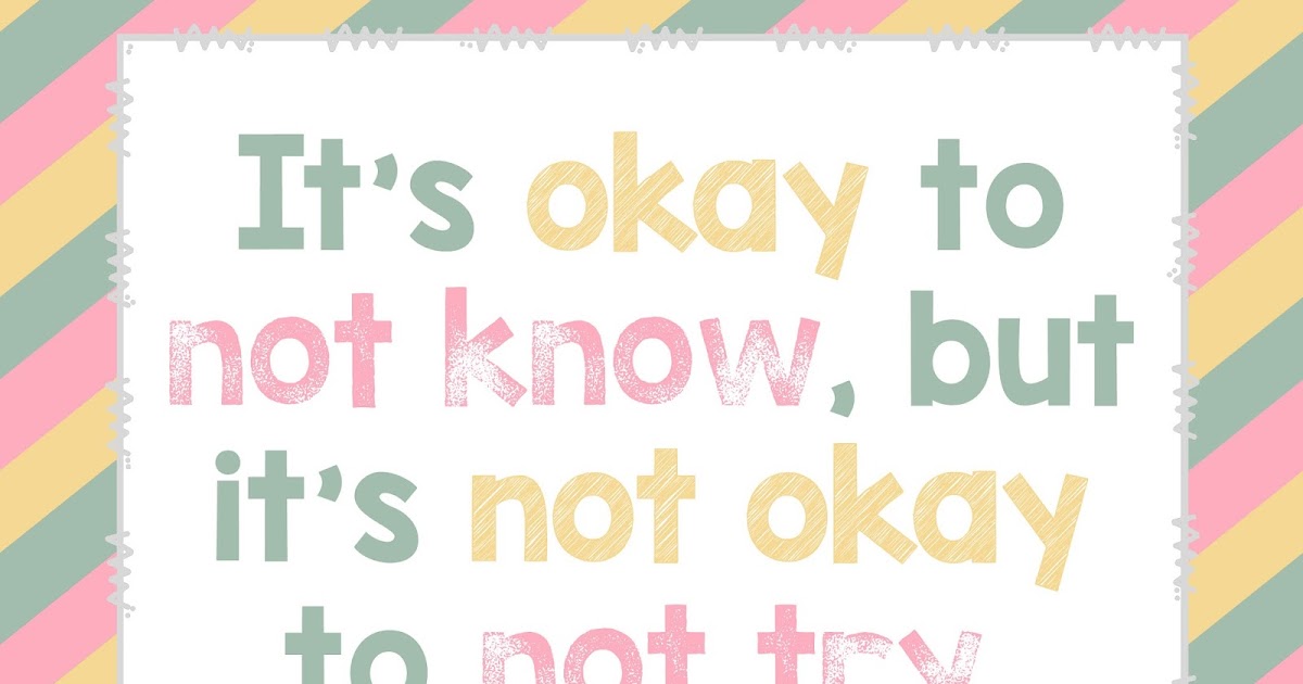 iHeart: Printable: Teaching: It's Okay To Not Know