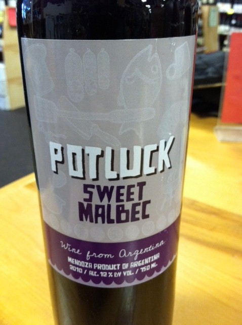 Kelsey Drinks Wine: Tasting - Potluck Sweet Malbec