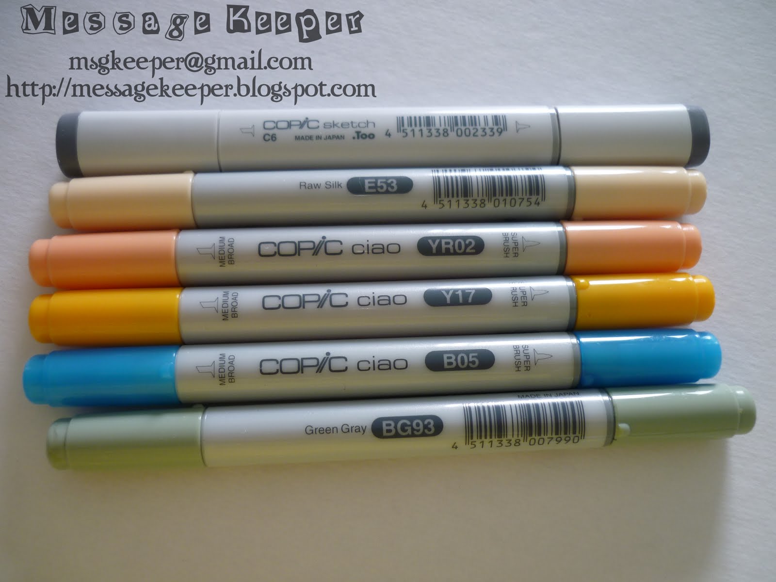 Message Keeper: My Very First Copic Markers!