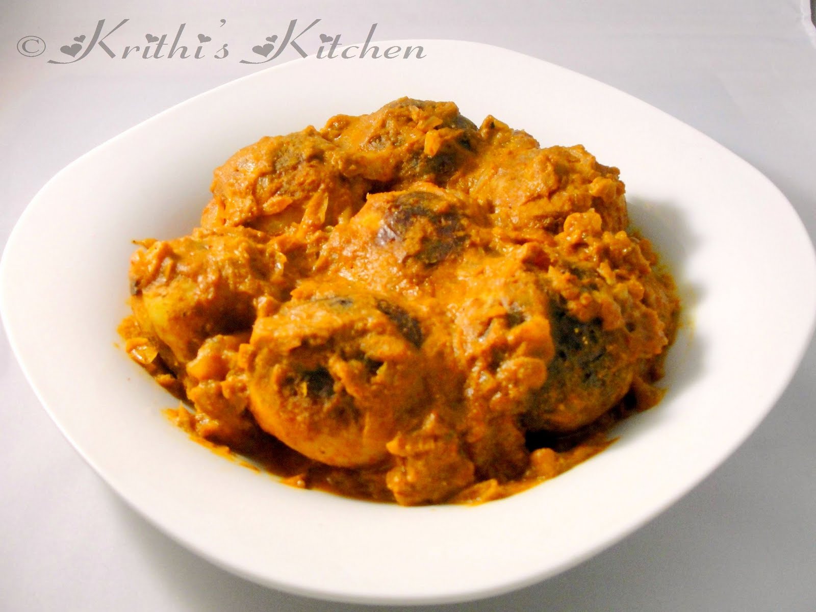 Krithi's Kitchen: Dum Aloo / Potatoes in Yogurt based gravy | Indian ...