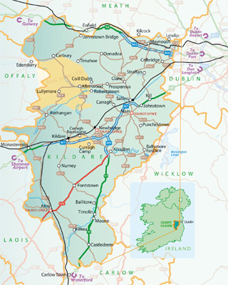Kildare Map Region City - Map of Ireland City Regional Political