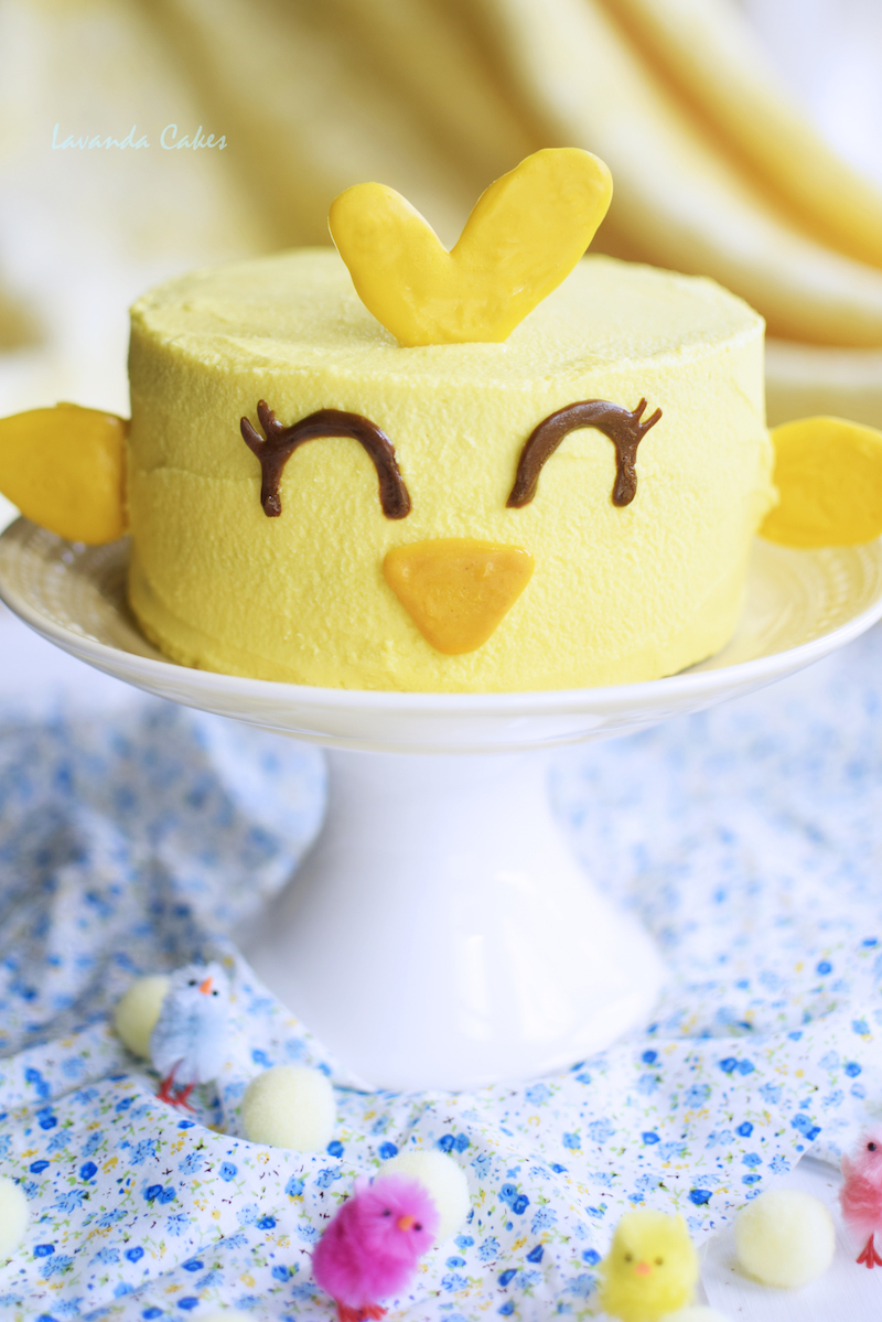 Tarta Pollito Pink Velvet. - Lavanda Cakes