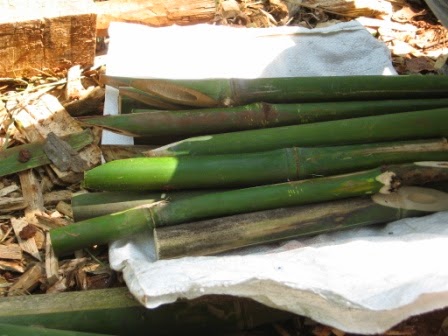 RUMAH KAIL: Pembuatan dan pemasangan rucuk bambu