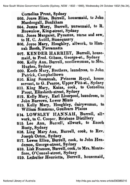 HEADLINES OF OLD: FEMALE CONVICTS ASSIGNED MAY 1832 TROVE TUESDAY 7 MAY ...