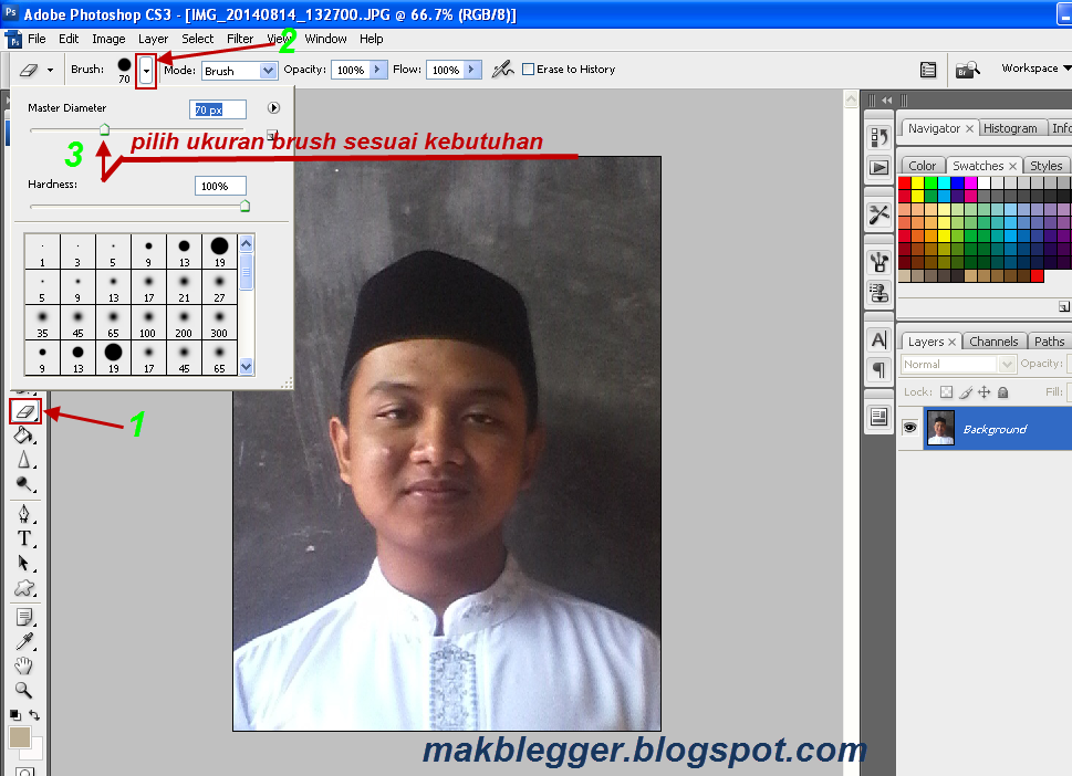 Mengubah Background Foto Menjadi Warna Merah | Ide Perpaduan Warna