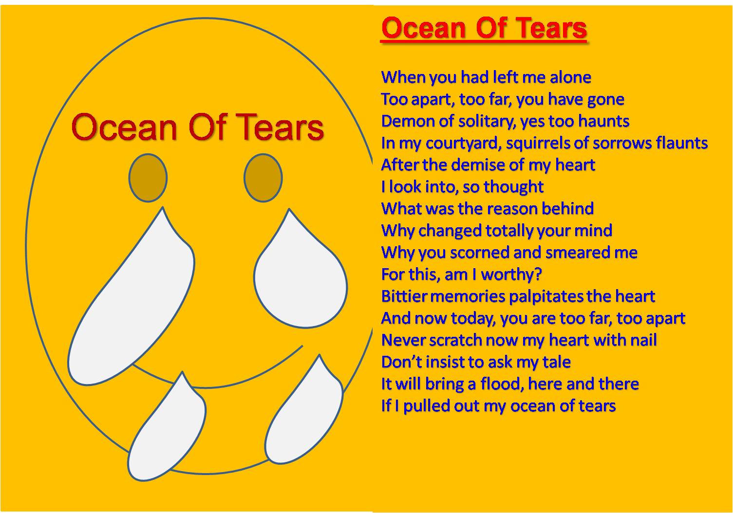 Beautylove and Poetry: Ocean Of Tears (poem)