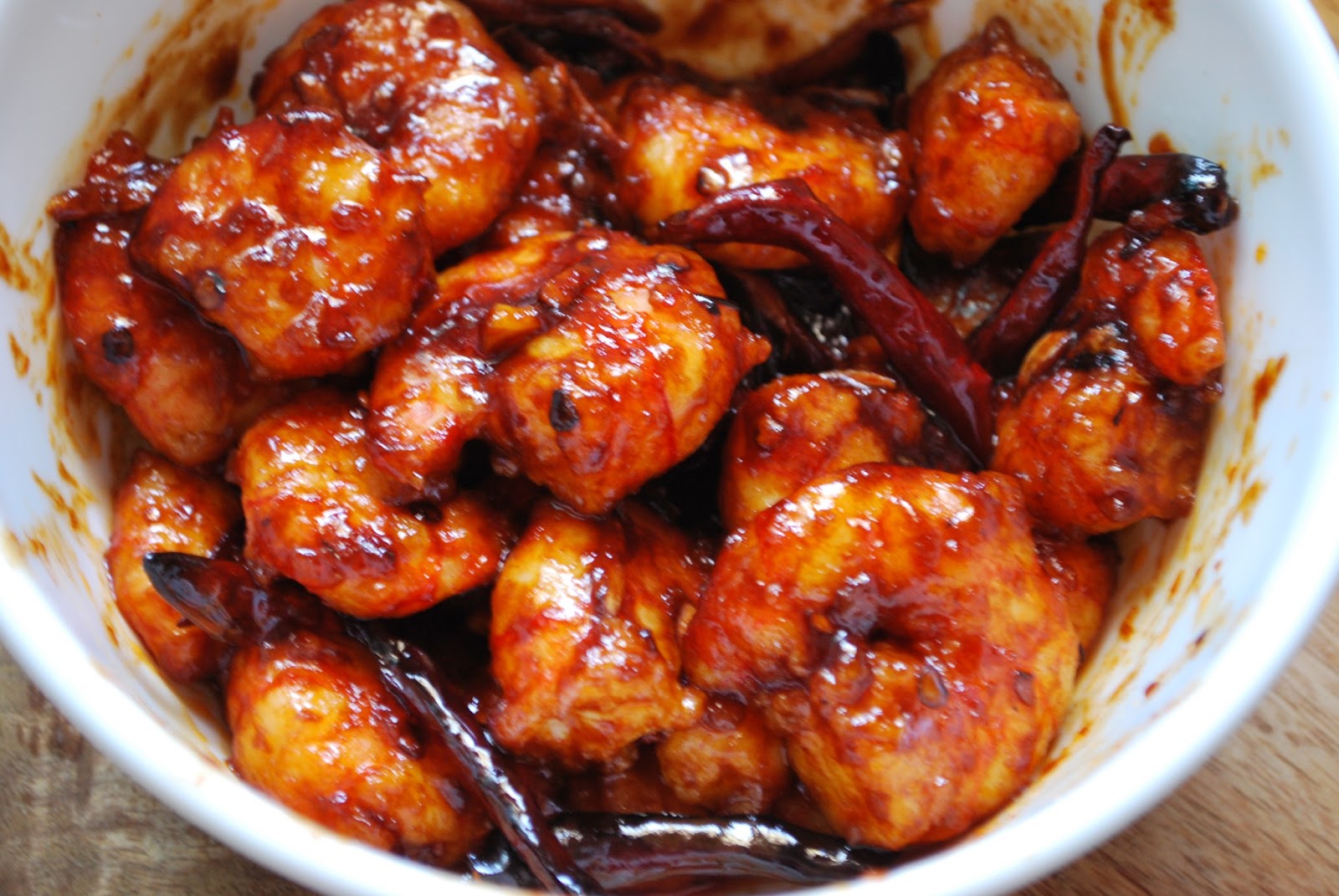 Schezwan Prawns - My version